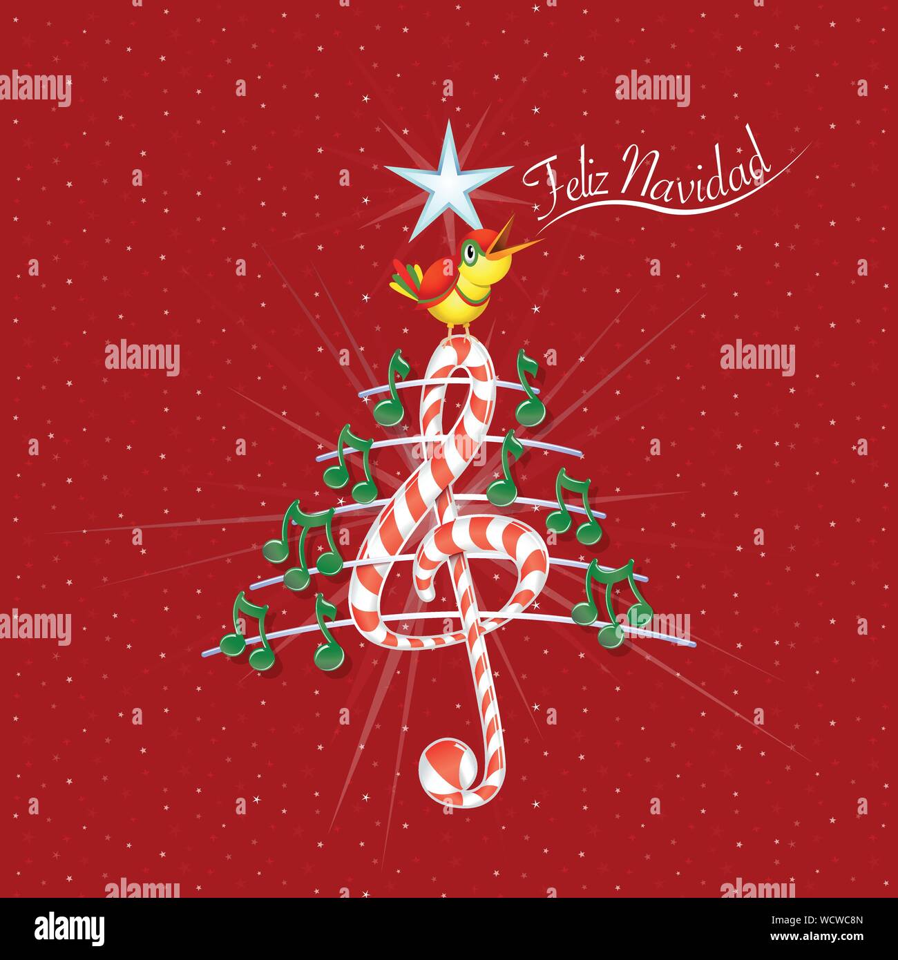 Christmas greeting card notes Stock Vector Images - Alamy