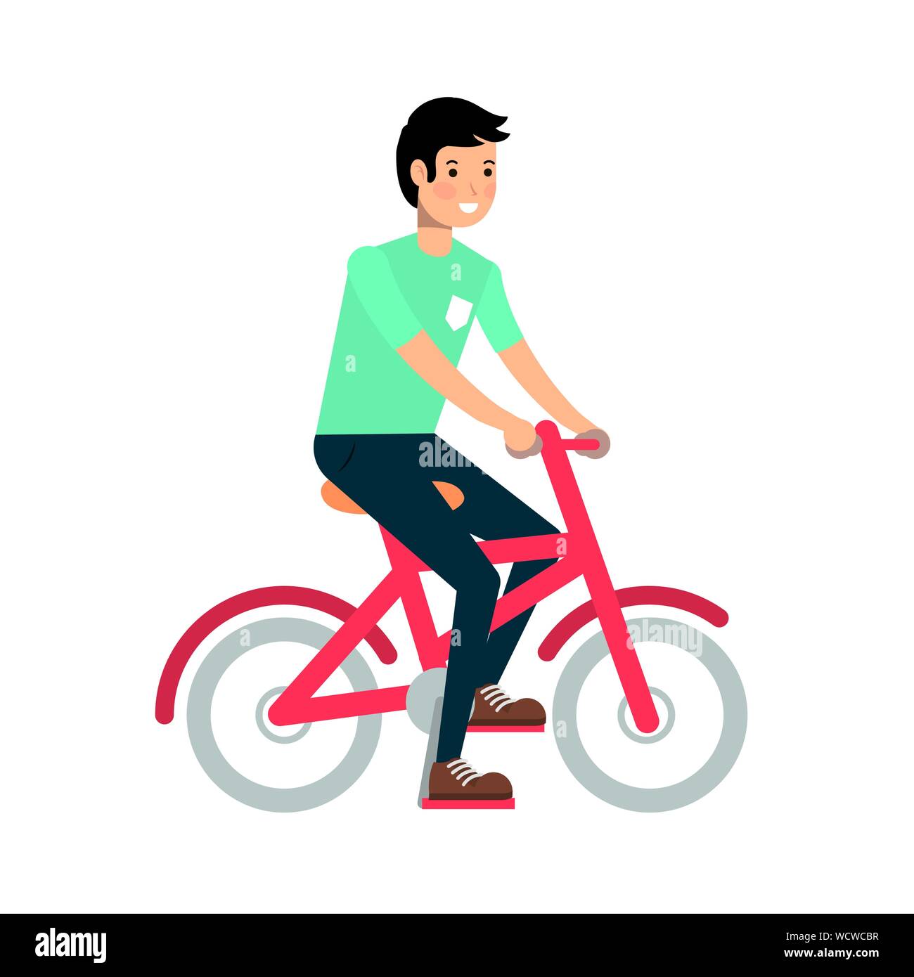 Man riding bike vector design Stock Vector Image & Art - Alamy