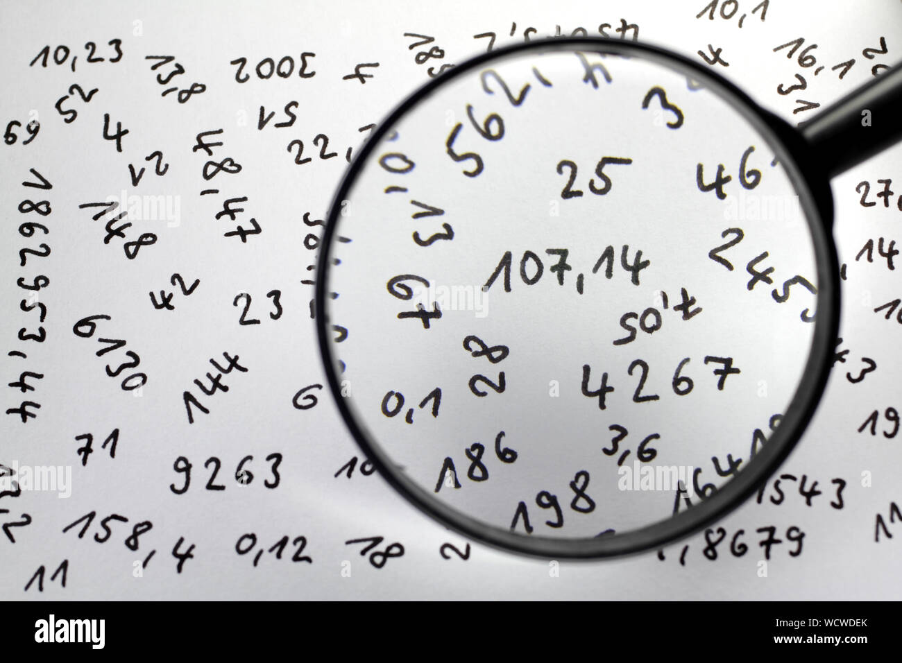 Magnifying Glass Numbers High Resolution Stock Photography and Images ...