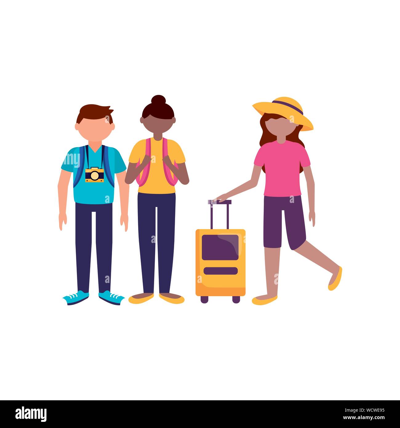 Isolated traveler people vector design Stock Vector Image & Art - Alamy