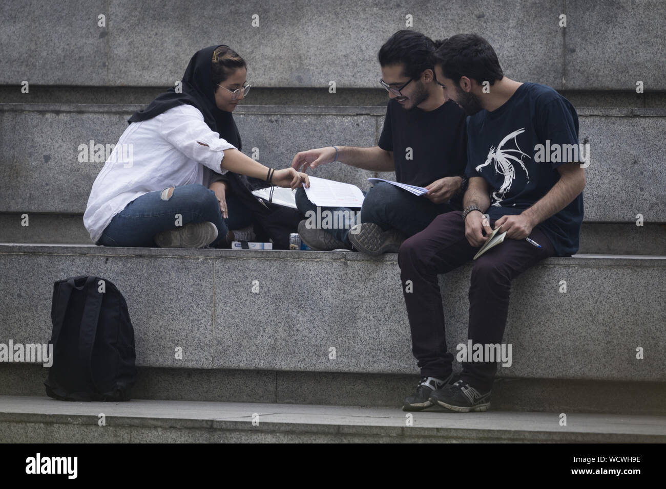 August 28, 2019, Tehran, Tehran, Iran: Young people spend their time at ...