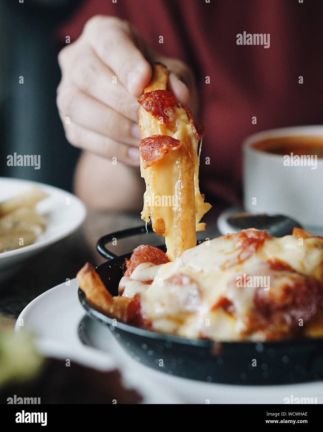 Pizza french fries hi-res stock photography and images - Alamy