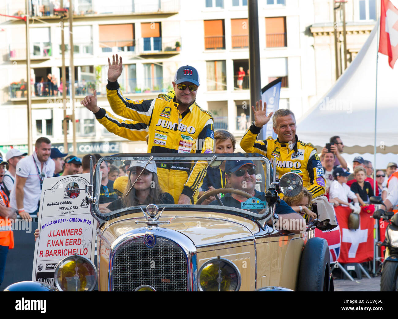 LE MANS, FRANCE - JUNE 16, 2017: Rubens Barrichello brazilian pilot ...