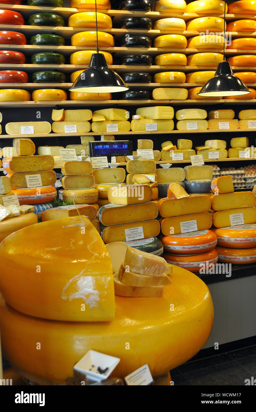cheese shop, Gouda, South Holland, Netherlands, Europe Stock Photo - Alamy