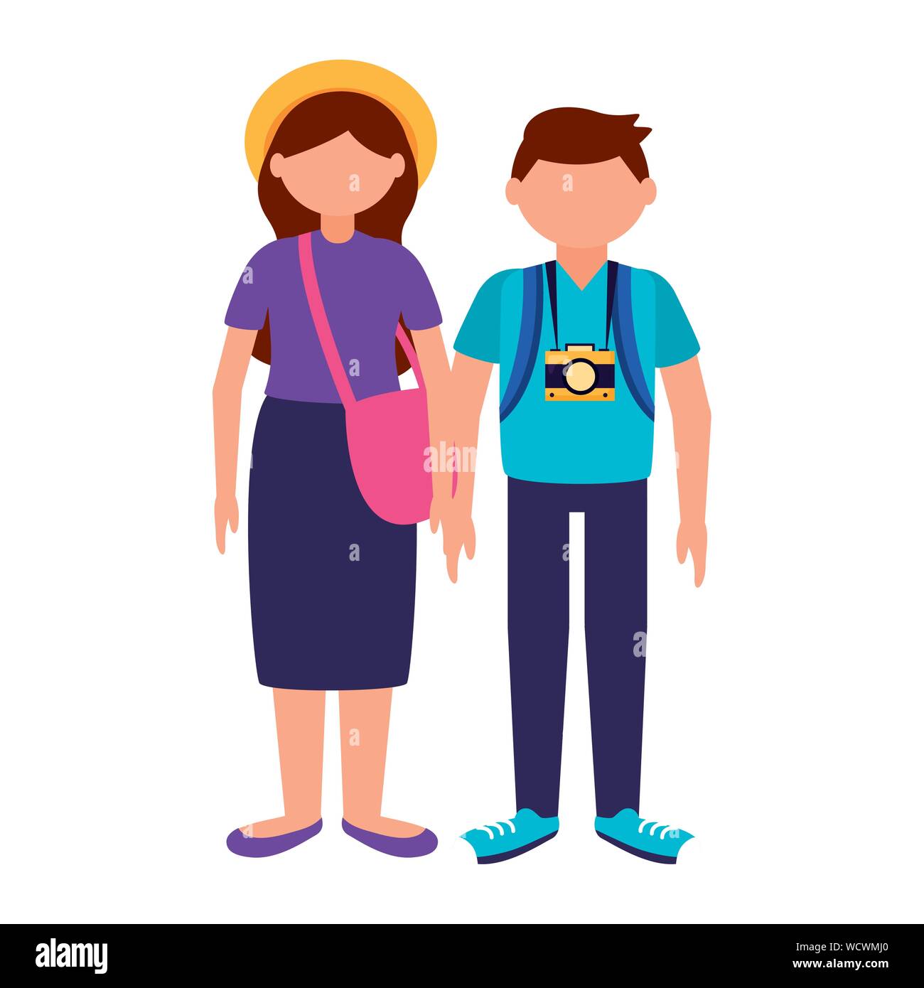 Wanderer woman, isolated Cut Out Stock Images & Pictures - Alamy