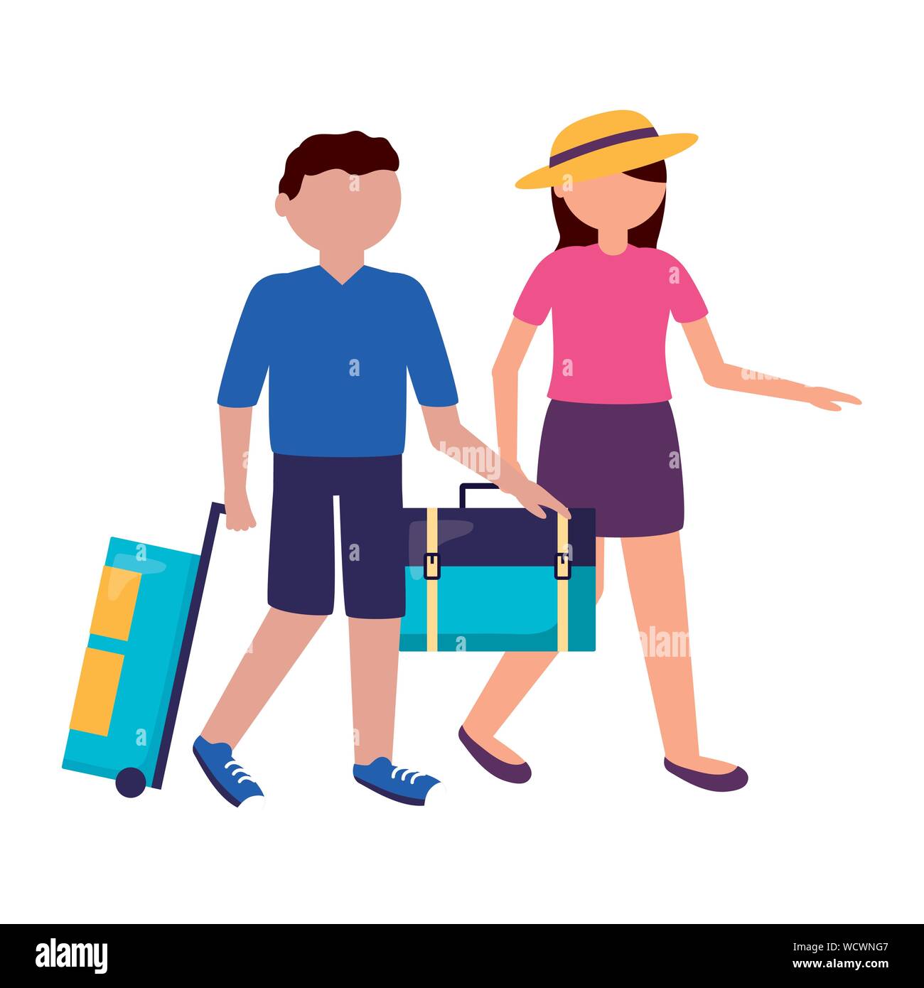 Wanderer woman, isolated Cut Out Stock Images & Pictures - Alamy