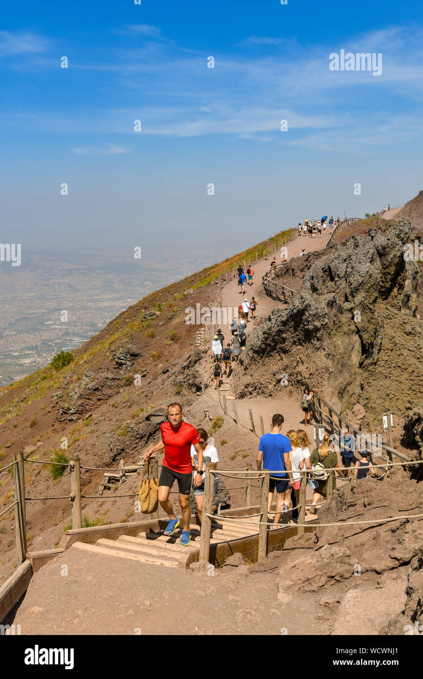 People walking on path up mountain hi-res stock photography and images ...