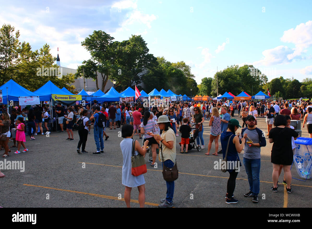 Local street food vendors from New York gather on summer Saturday at ...