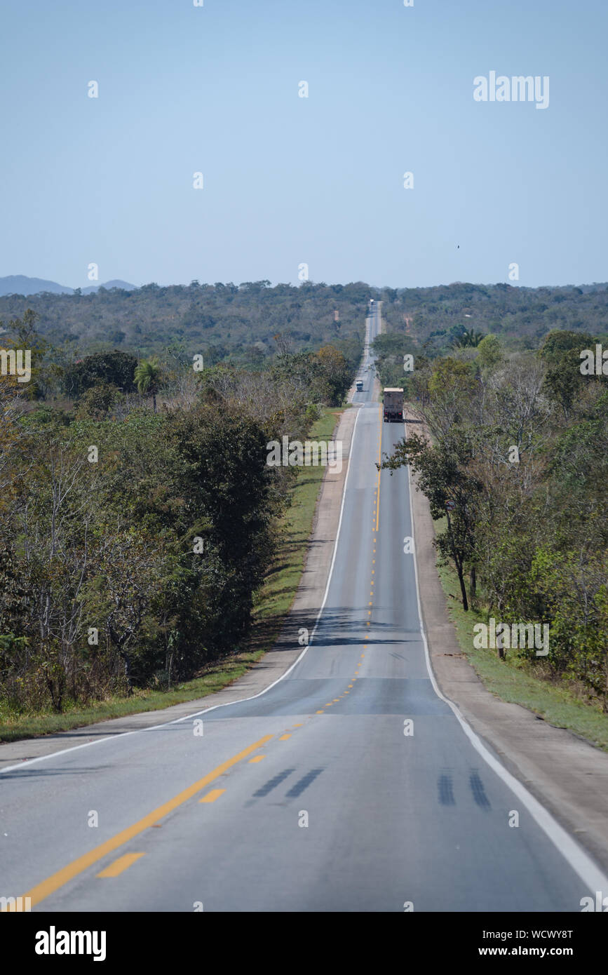 Road to Pocone, Pantanal, Mato Grosso, Brazil, South America Stock ...