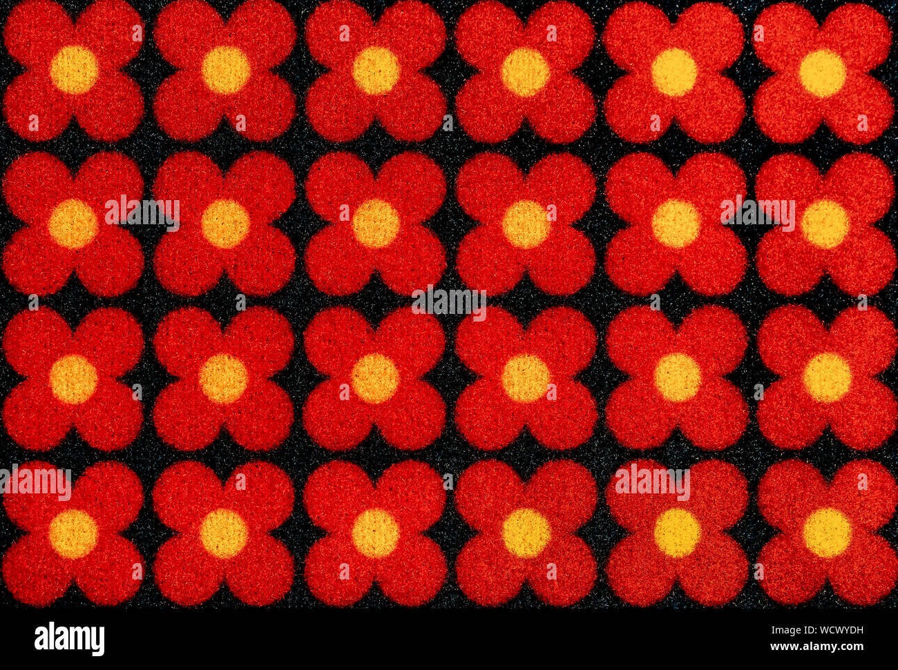 Texture of the red rug with floral pattern. Background for design and ...