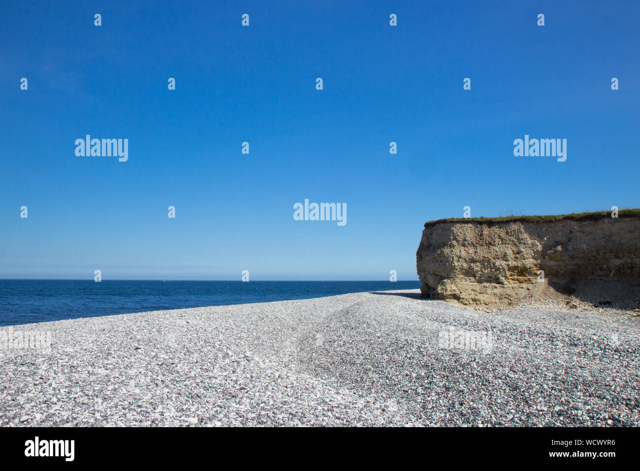 Sangstrup Klint - white cliffs in Djursland area, Denmark Stock Photo ...