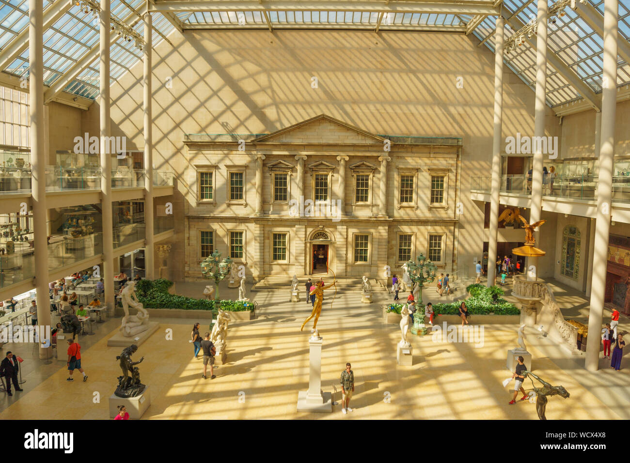 Panoramic view of the Charles Engelhard Court in the American Wing of ...
