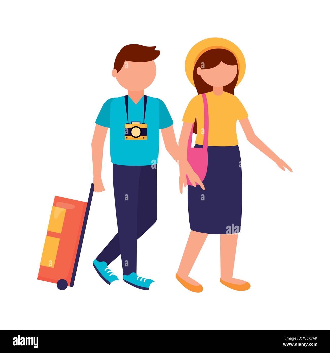 Isolated traveler couple vector design Stock Vector Image & Art - Alamy