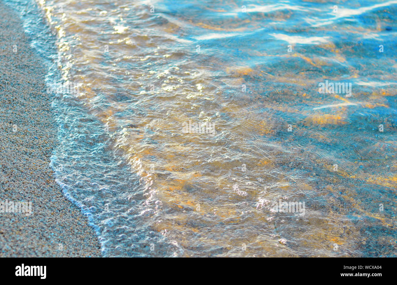 Texture of water. Abstract image of top view of shiny wave of clear sea ...