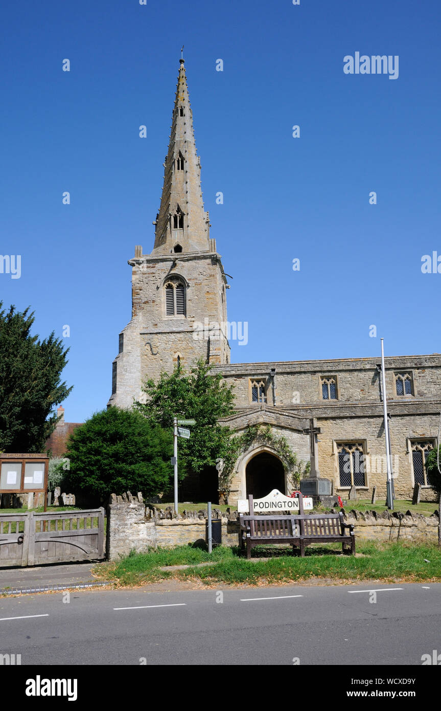 St Mary the Virgin Church, Podington, Bedfordshire Stock Photo - Alamy