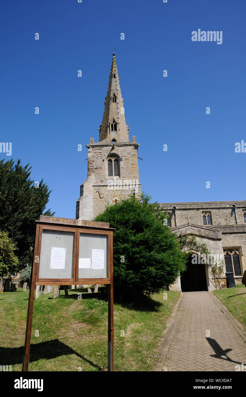 St Mary the Virgin Church, Podington, Bedfordshire Stock Photo - Alamy
