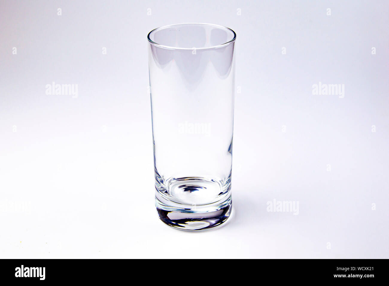 Empty glass transparent glass on a white background. Background image ...