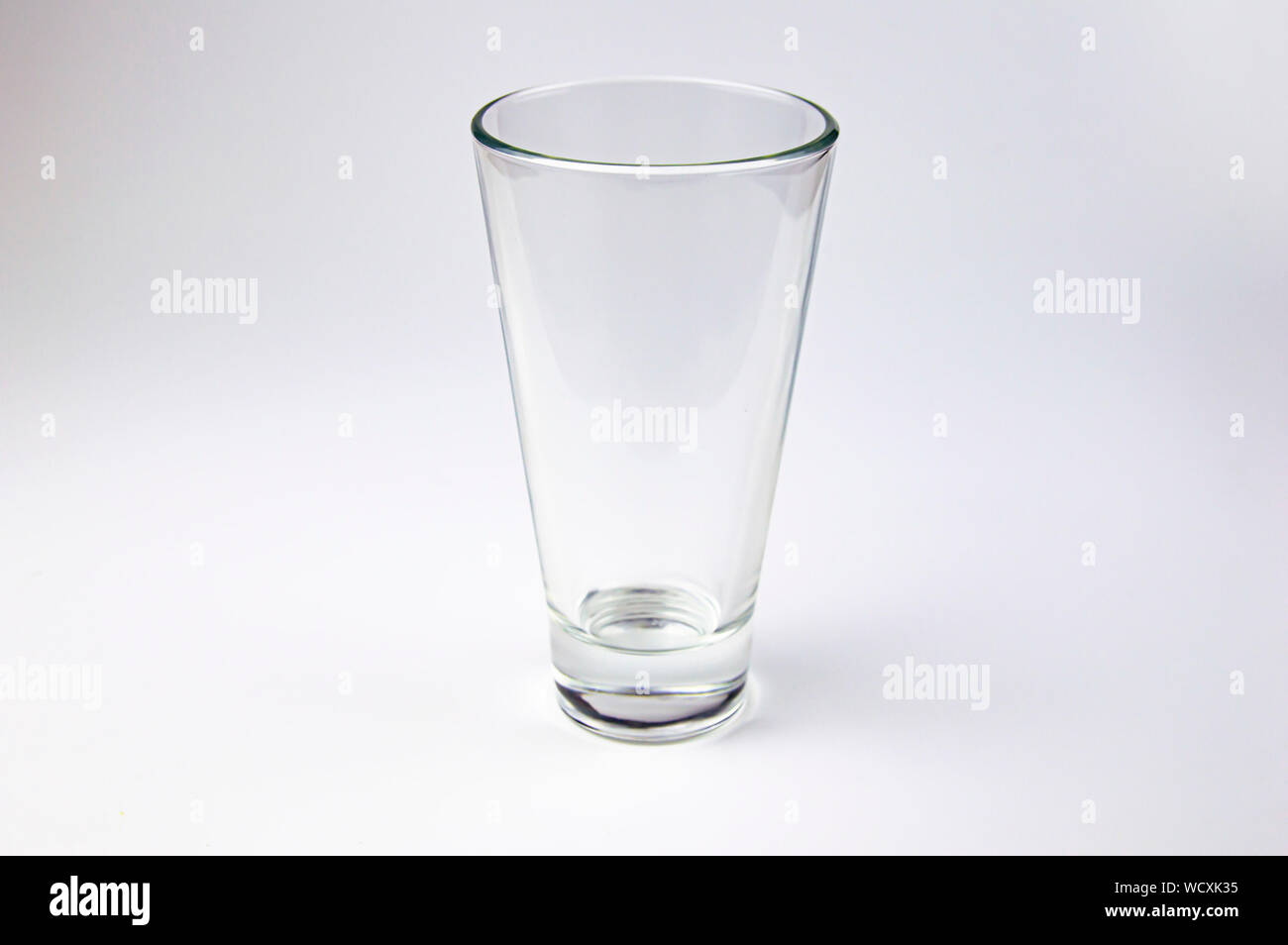 Empty glass transparent glass on a white background. Background image ...