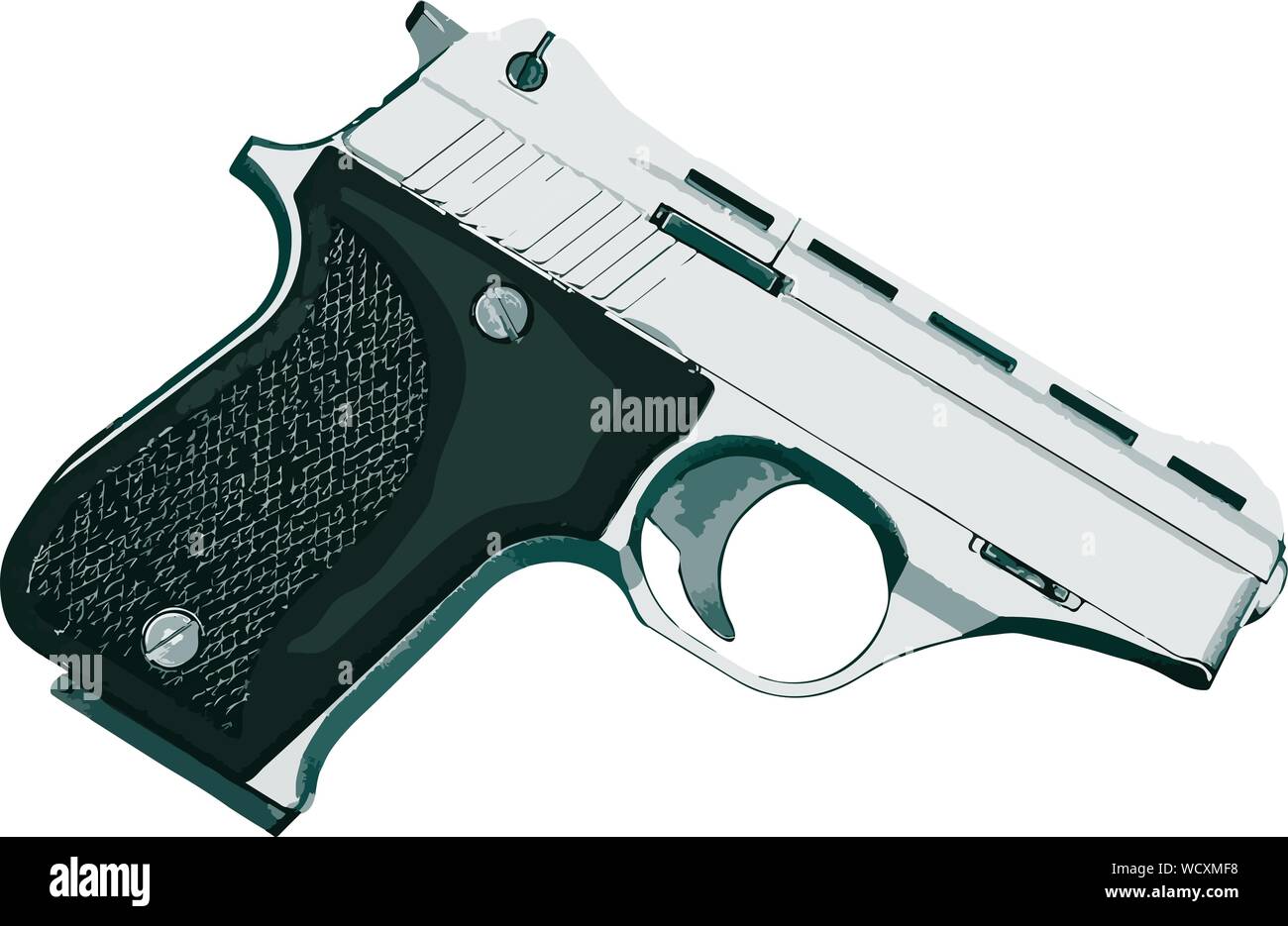 Compact pistol Stock Vector Images - Alamy