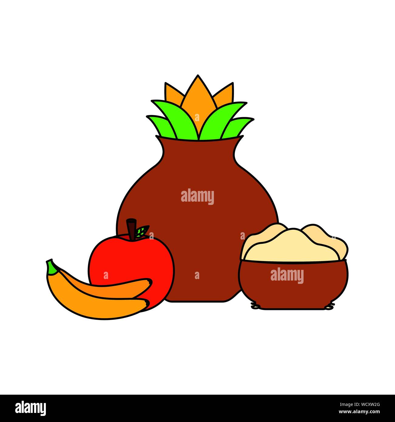Clay pot of onam celebration design Stock Vector Image & Art - Alamy