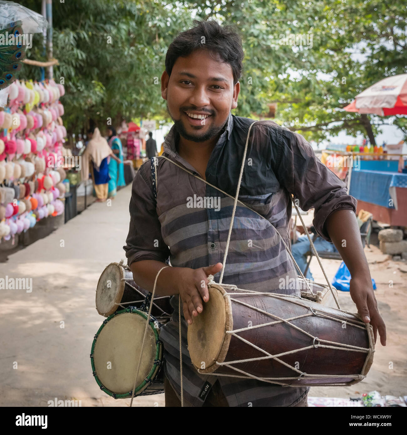 Indian drum man hi-res stock photography and images - Alamy