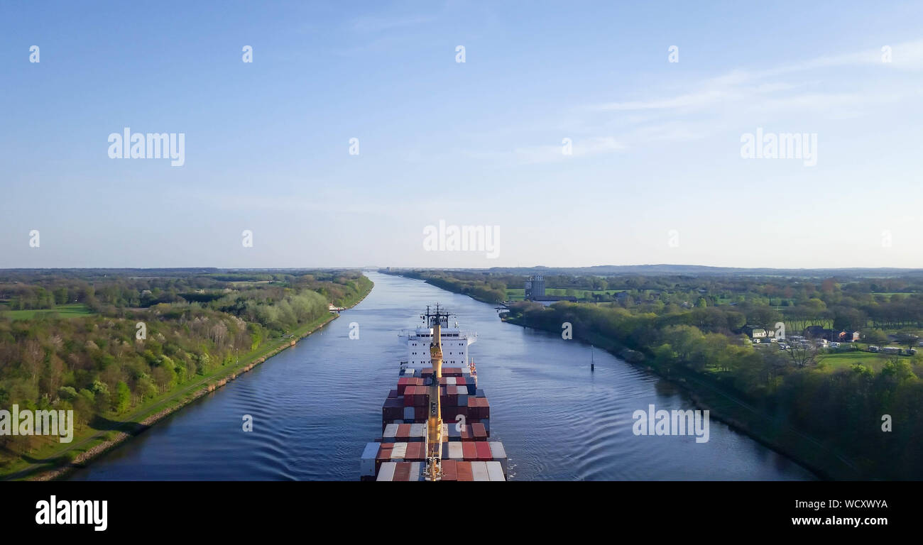 Container ship river hi-res stock photography and images - Alamy