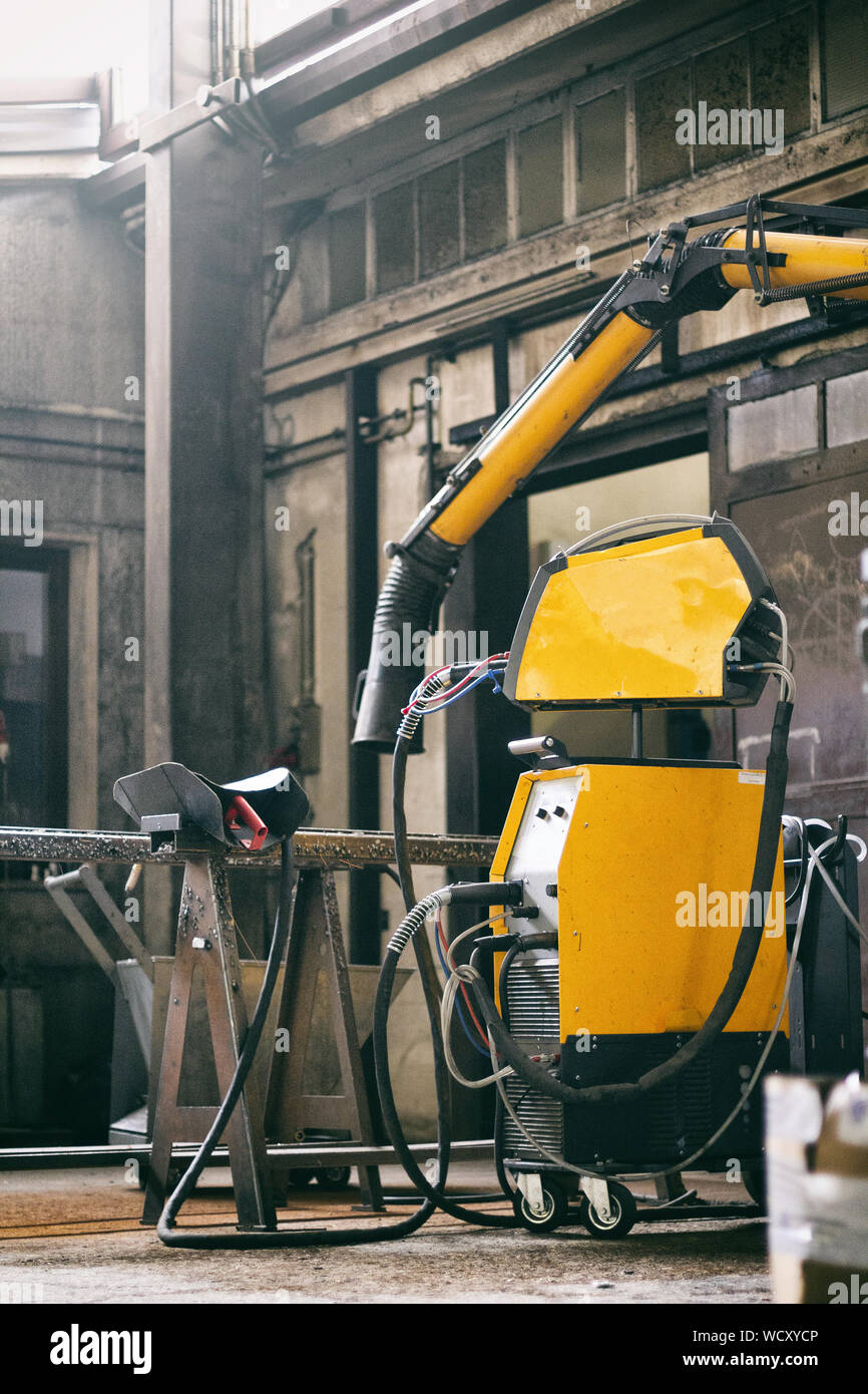 Welding machine in a metallic carpentry Stock Photo - Alamy