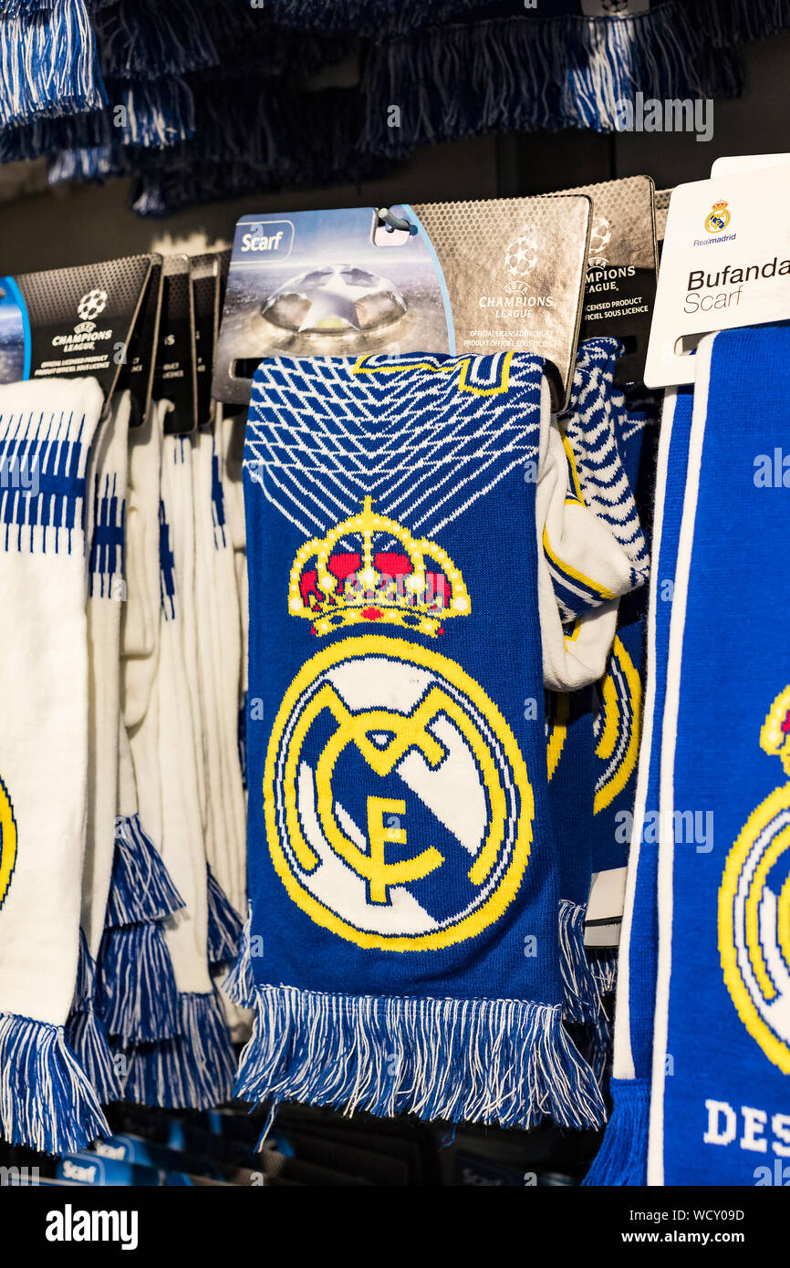 MADRID, SPAIN - 25 MARCH, 2018: Official clothing store and sports ...