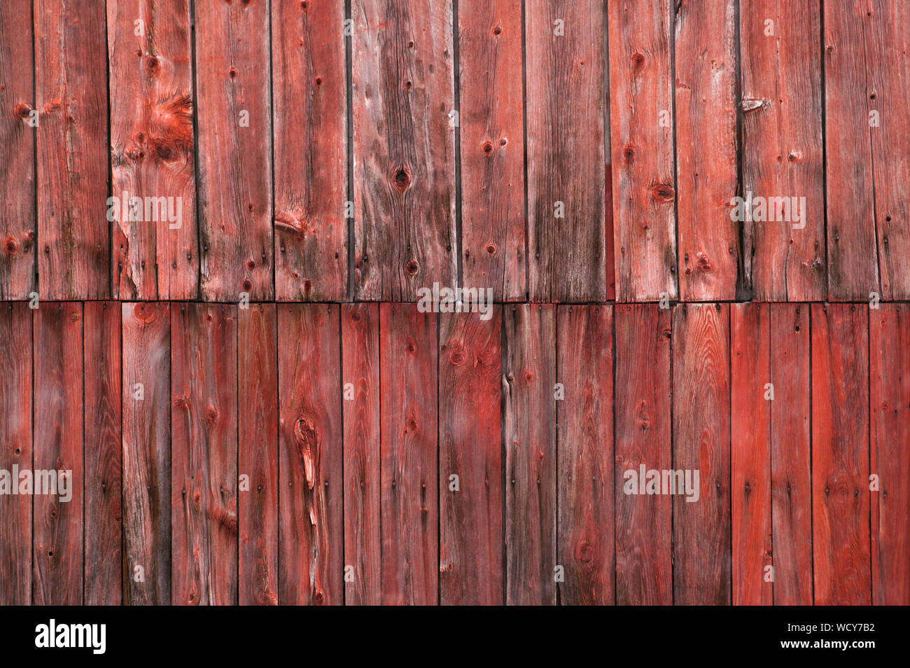 Closeup side of a weathered red barn, Stowe, Vermont, USA Stock Photo ...
