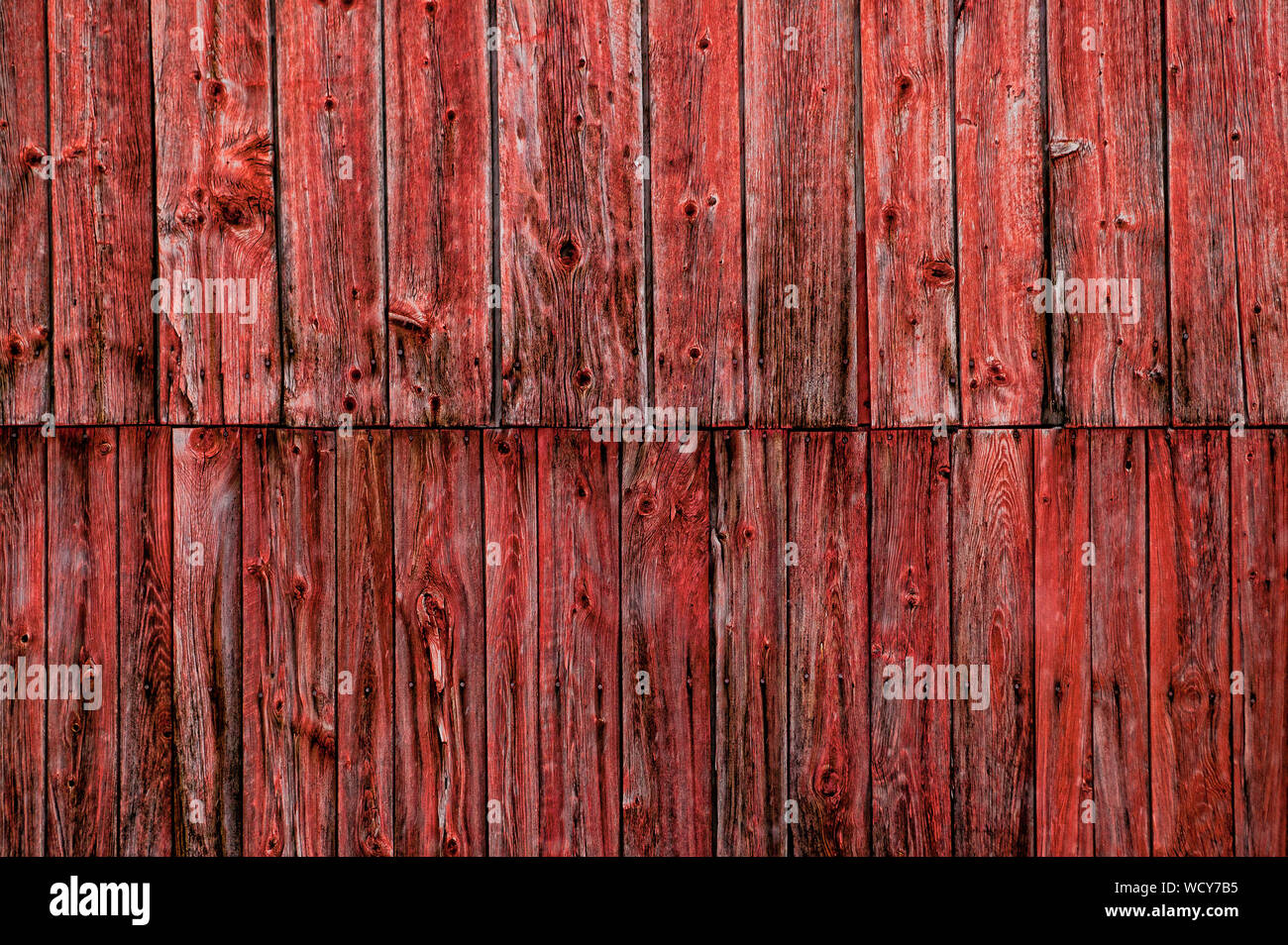 Closeup of the side of a weathered red barn, Stowe, Vermont, USA Stock ...
