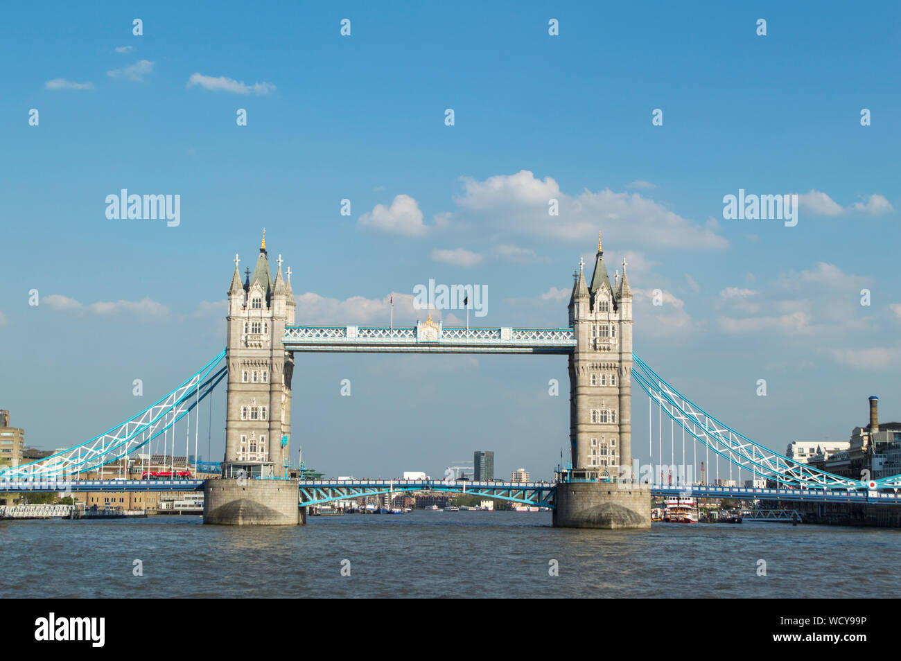Tower Bridge of London, view from the Thames Stock Photo - Alamy