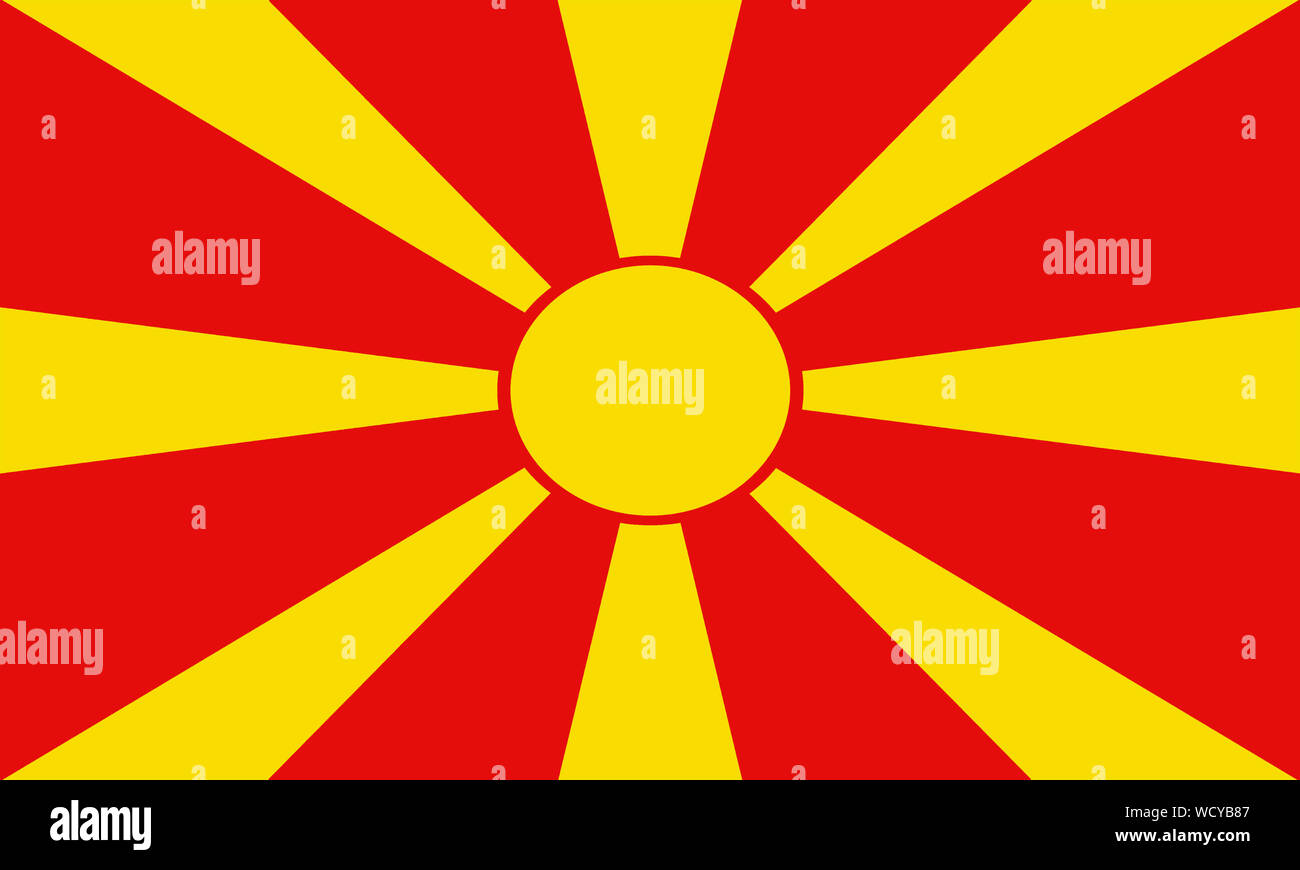 flat macedonian flag Stock Photo - Alamy