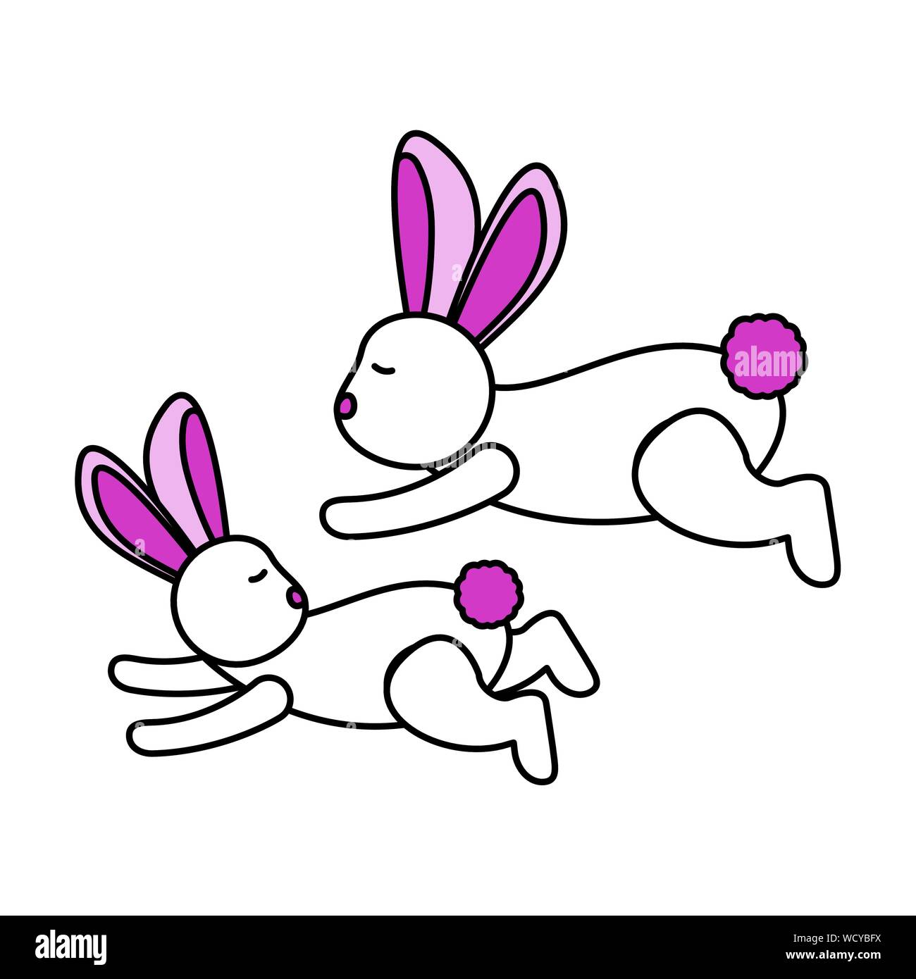 Isolated rabbits cartoons vector design Stock Vector Image & Art - Alamy