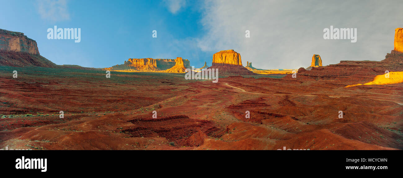 Panoramic view of monument valley from John Ford's point in Navajo ...