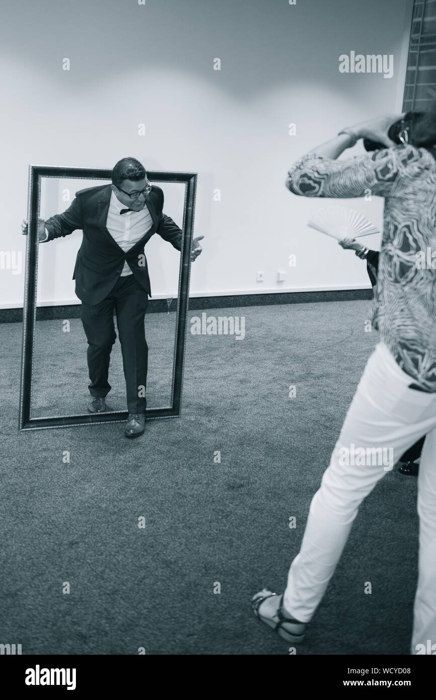 Man in frame hi-res stock photography and images - Alamy