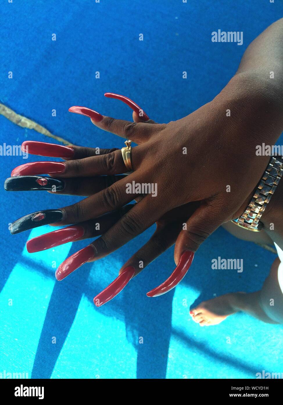 Long nails hand hi-res stock photography and images - Alamy