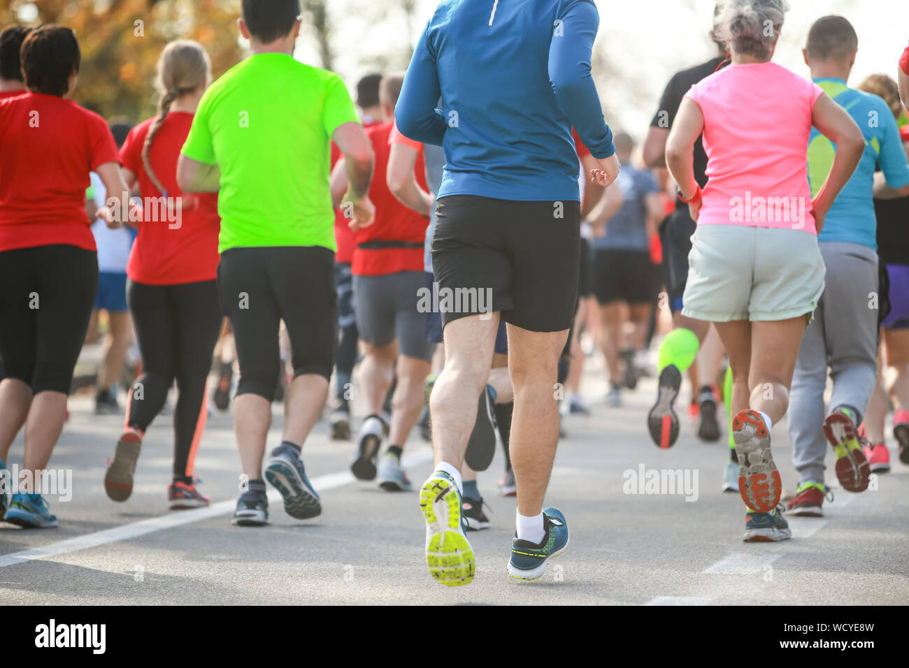 Marathon runners and rear view hi-res stock photography and images - Alamy
