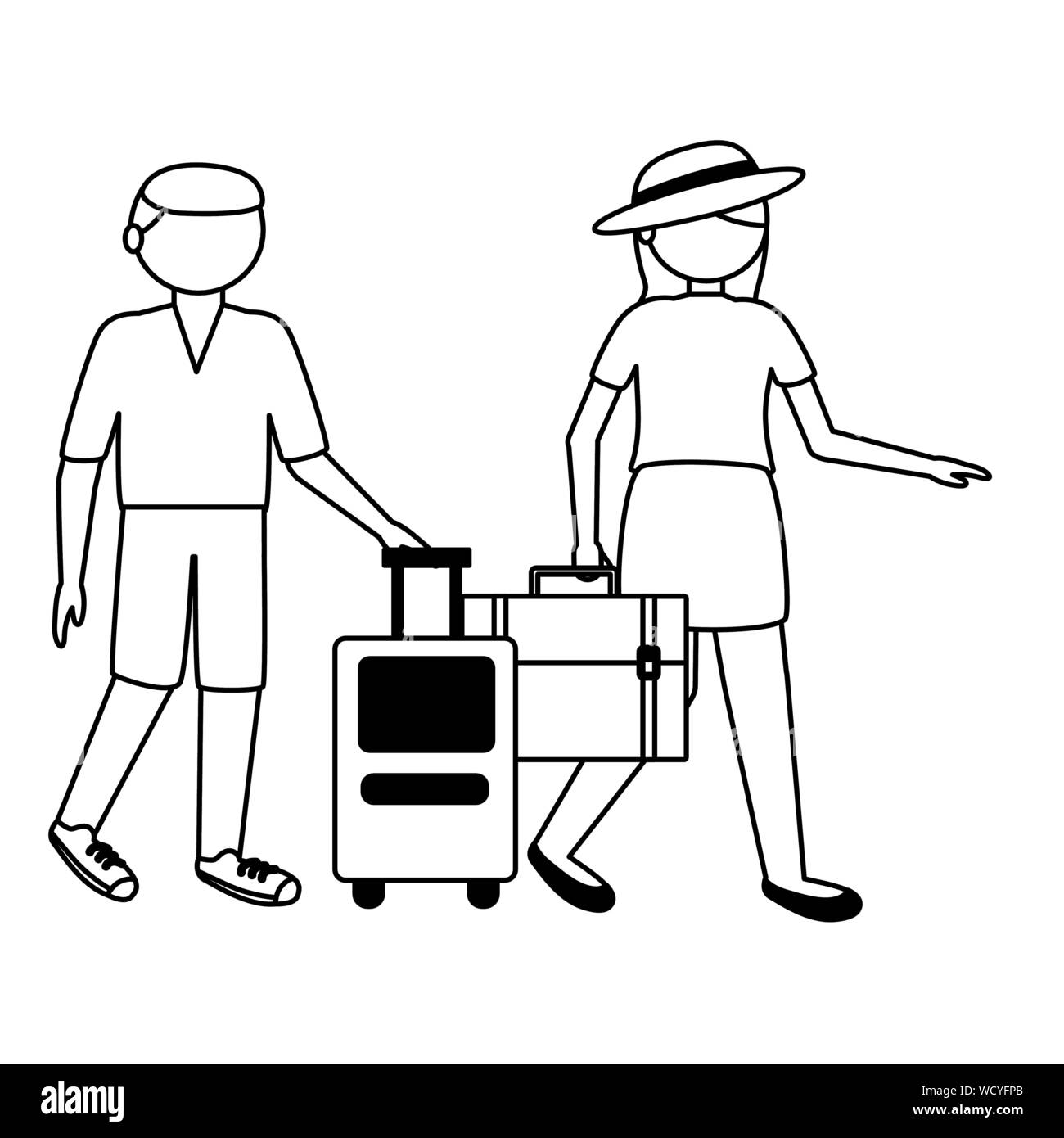 Wanderer woman, isolated Cut Out Stock Images & Pictures - Alamy