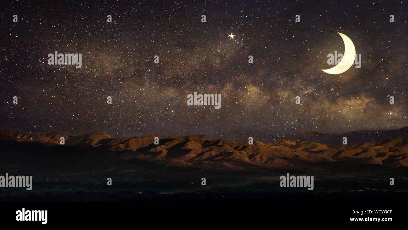 Moon desert night hi-res stock photography and images - Alamy