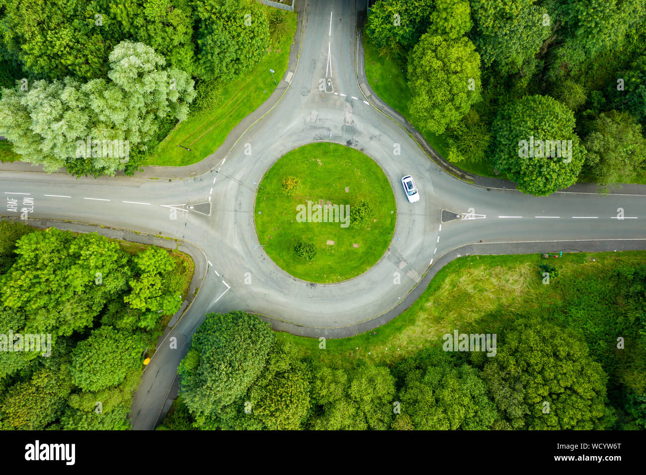 Aerial motorway junction roundabout hi-res stock photography and images ...