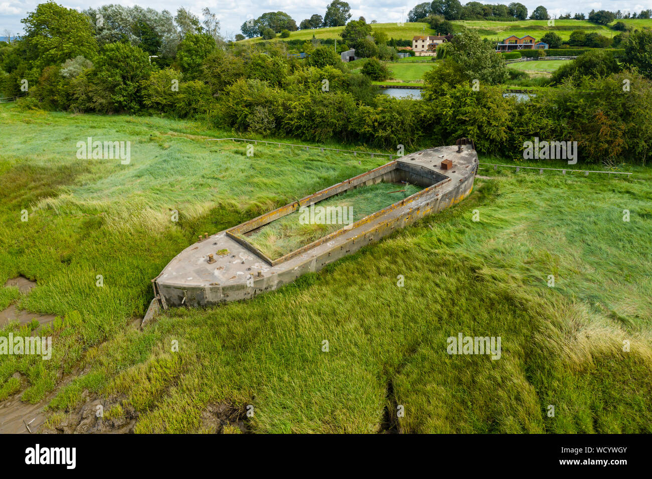 Wreck old wooden barge abandoned hi-res stock photography and images ...