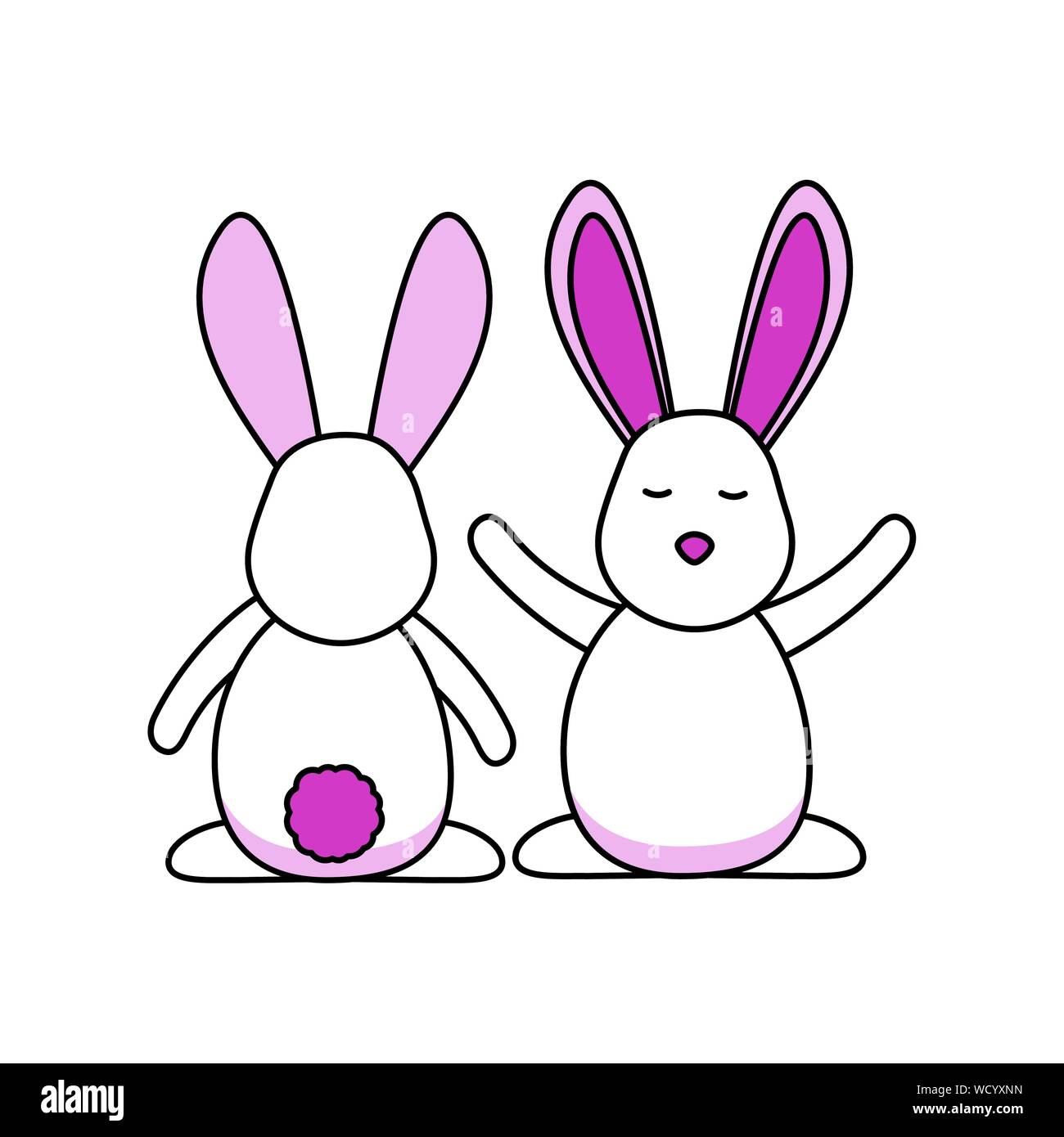 Isolated rabbits cartoons vector design Stock Vector Image & Art - Alamy