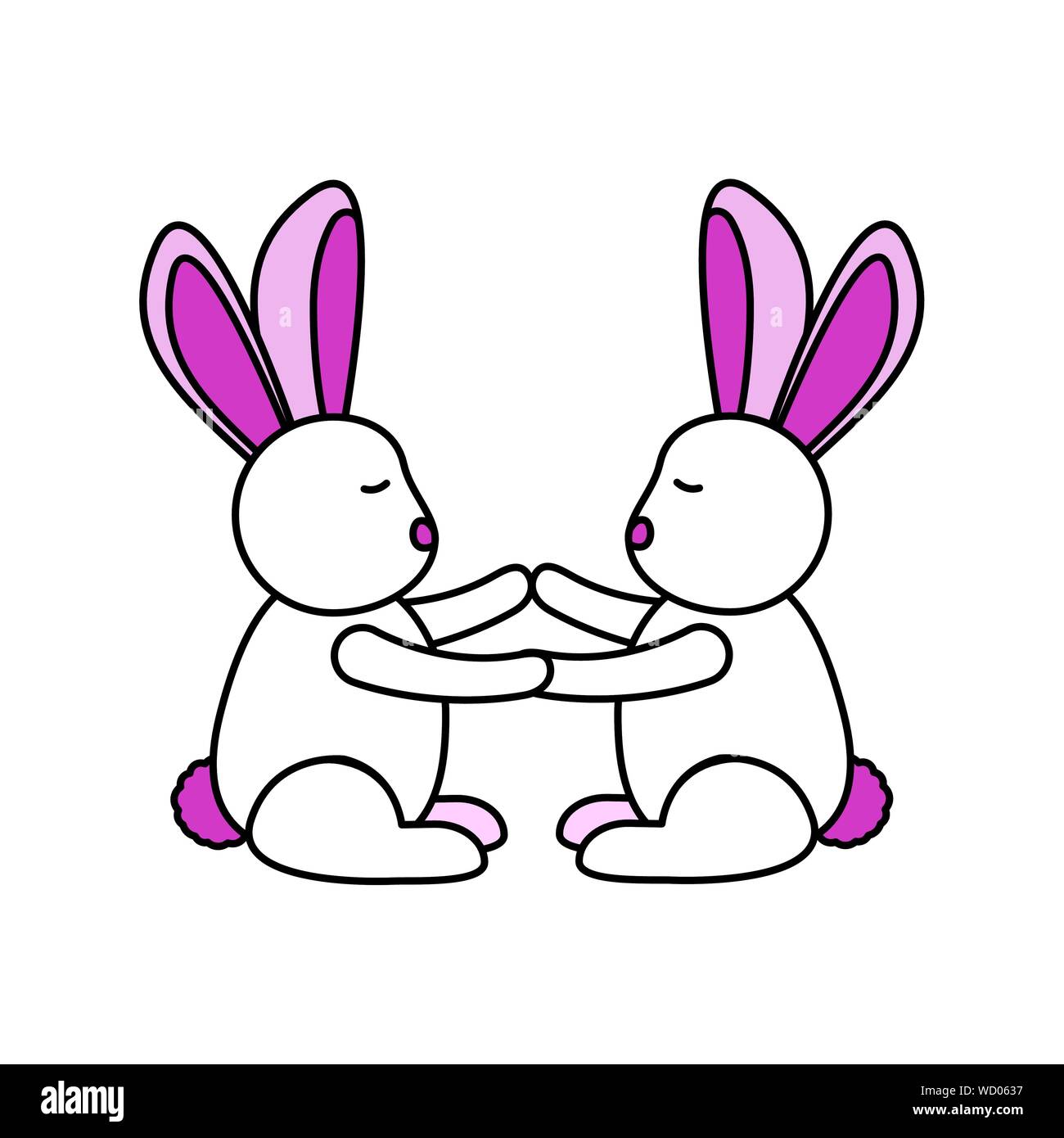 Isolated rabbits cartoons vector design Stock Vector Image & Art - Alamy