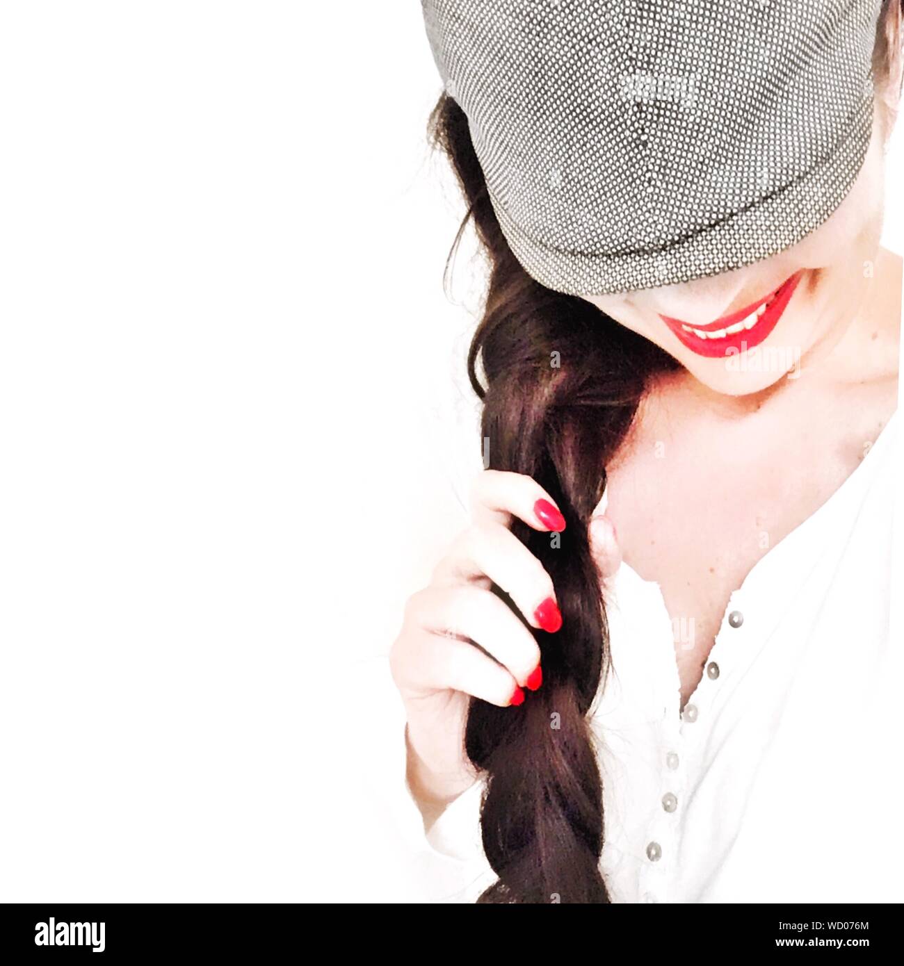 Woman wearing flat cap hi-res stock photography and images - Alamy