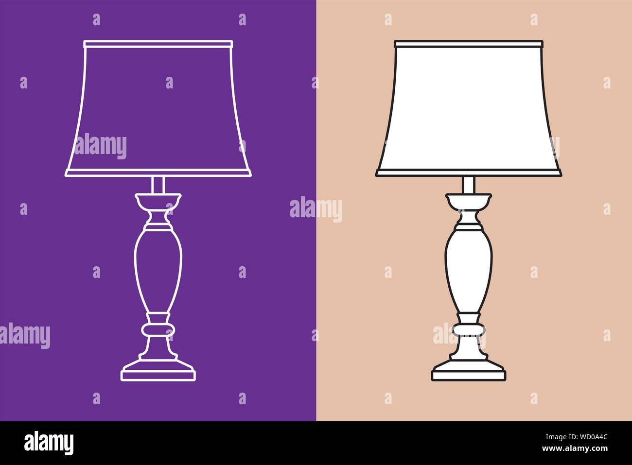 Table lamp. Home decor. Vector illustration Stock Vector Image & Art ...