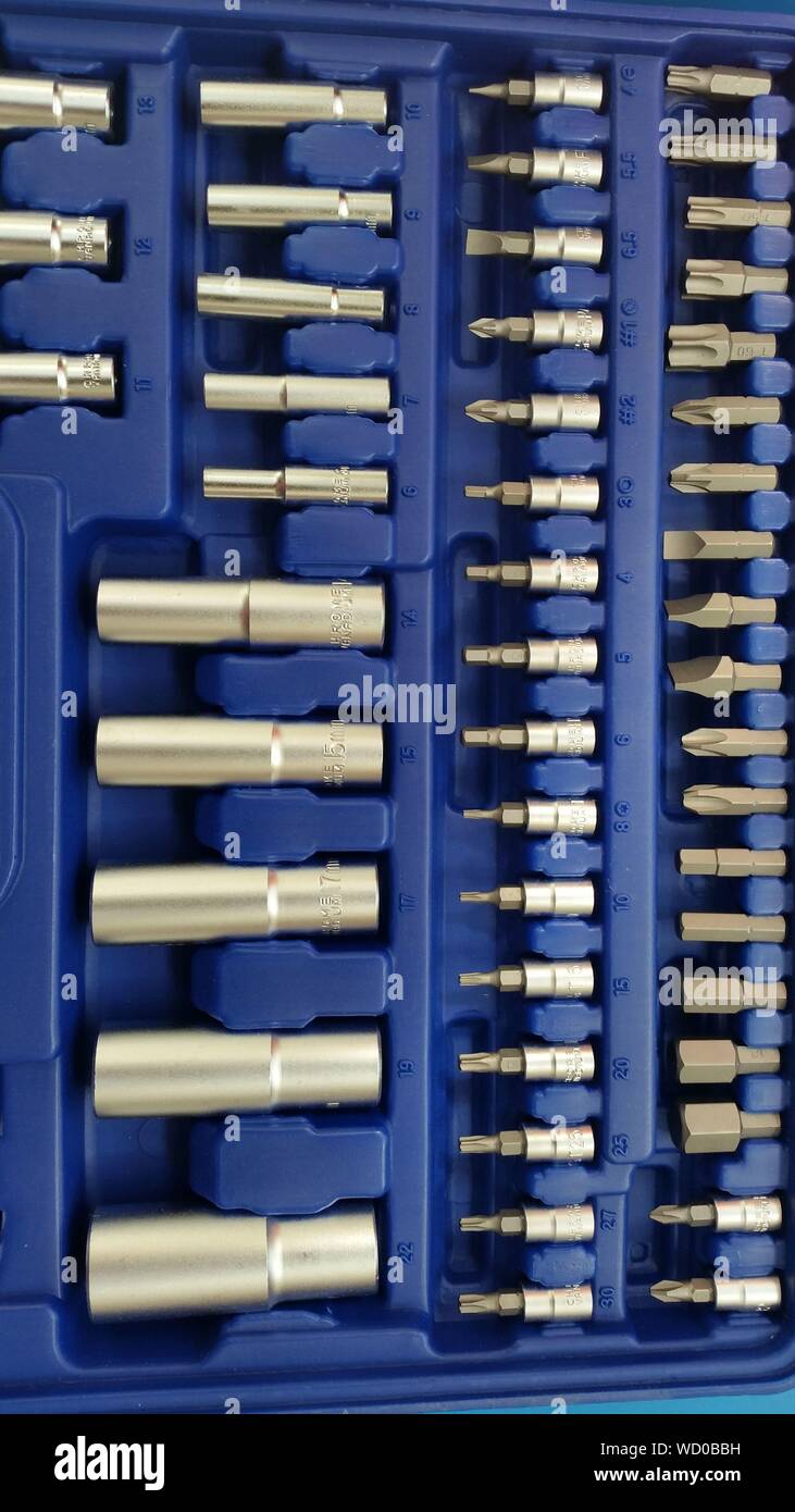 Blue drill hi-res stock photography and images - Alamy