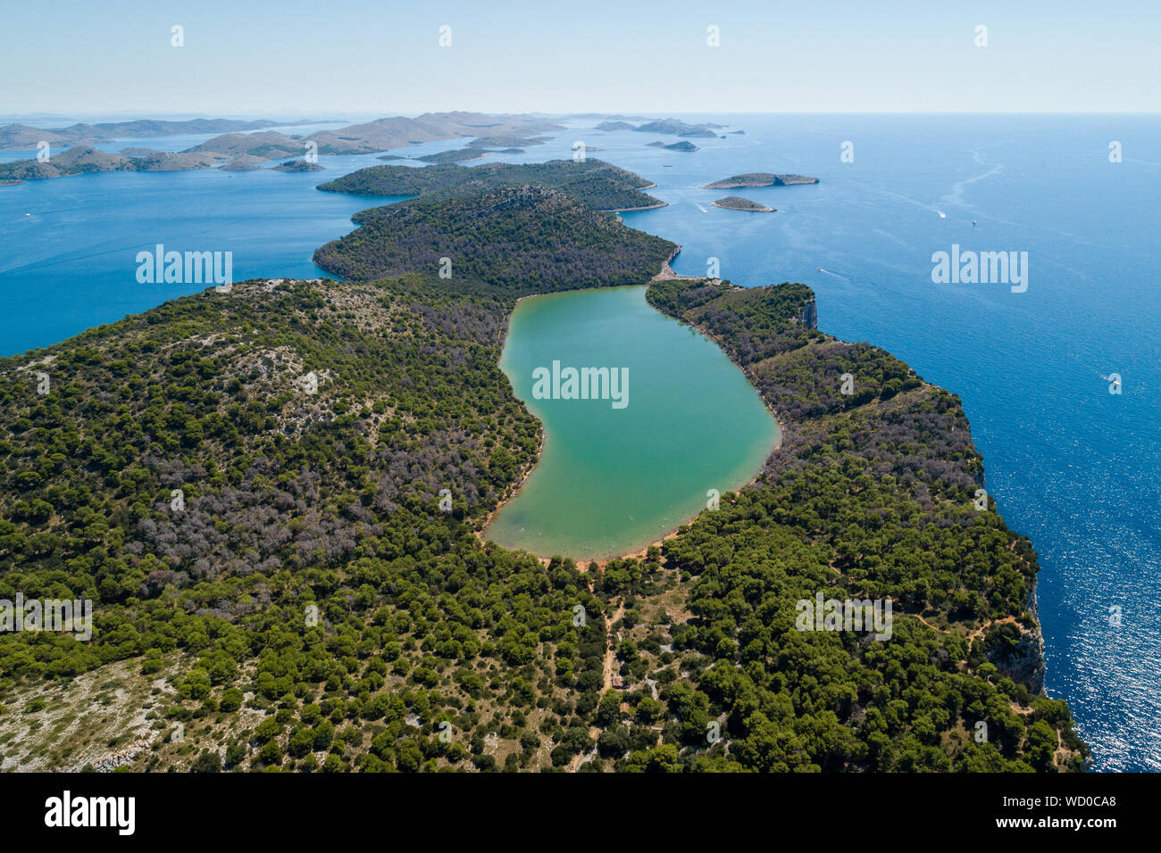 Lake Mir in National park Telascica, National park Kornati in ...
