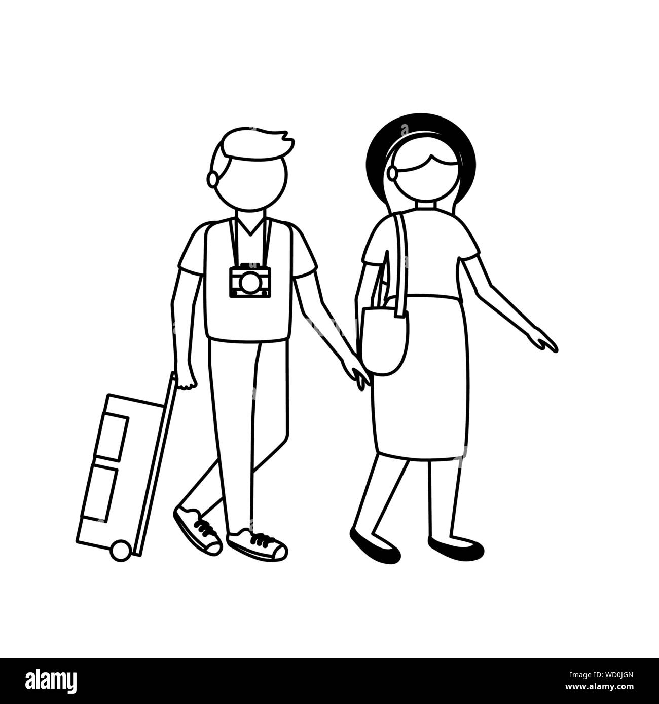 Wanderer woman, isolated Cut Out Stock Images & Pictures - Alamy