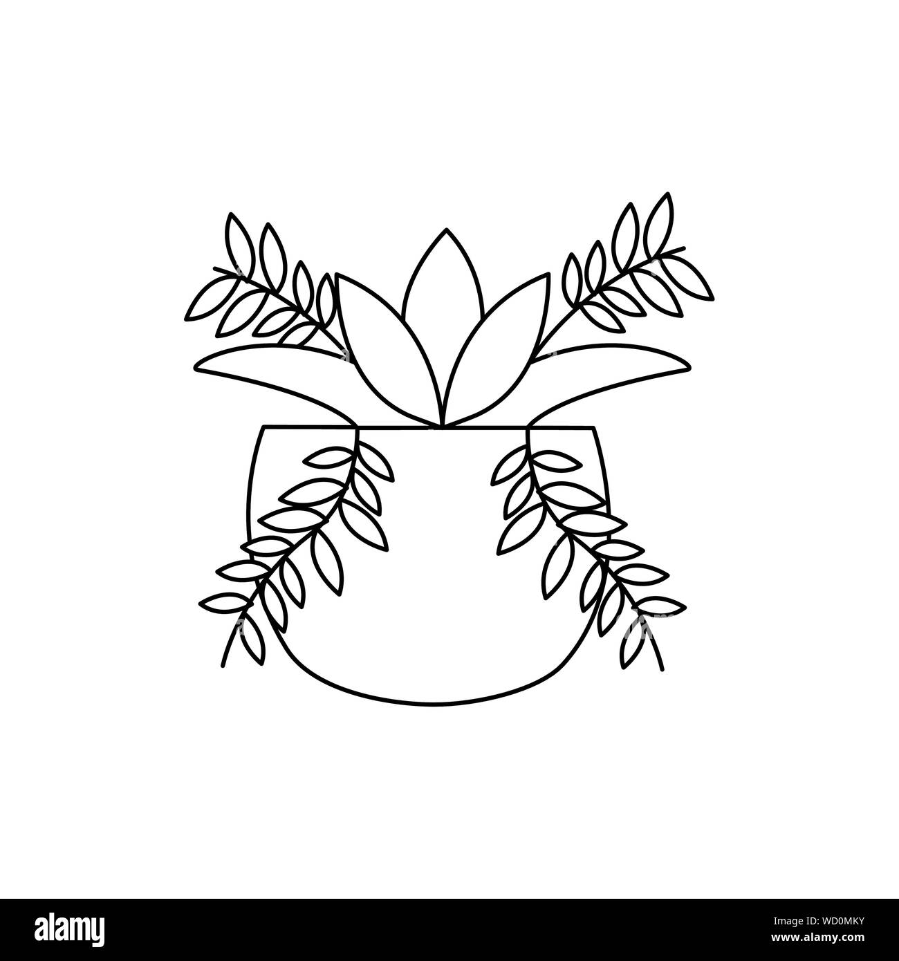 Isolated plant inside pot vector design Stock Vector Image & Art - Alamy