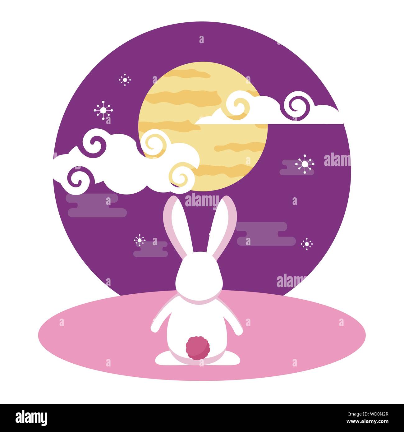 Rabbit of mid autumn festival vector design Stock Vector Image & Art ...